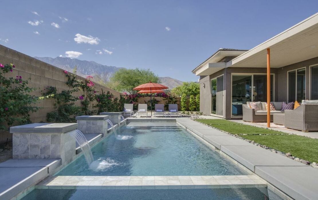 Mid-Century Style & Waterfall Pool House, a Design Boutique Hotel Palm ...